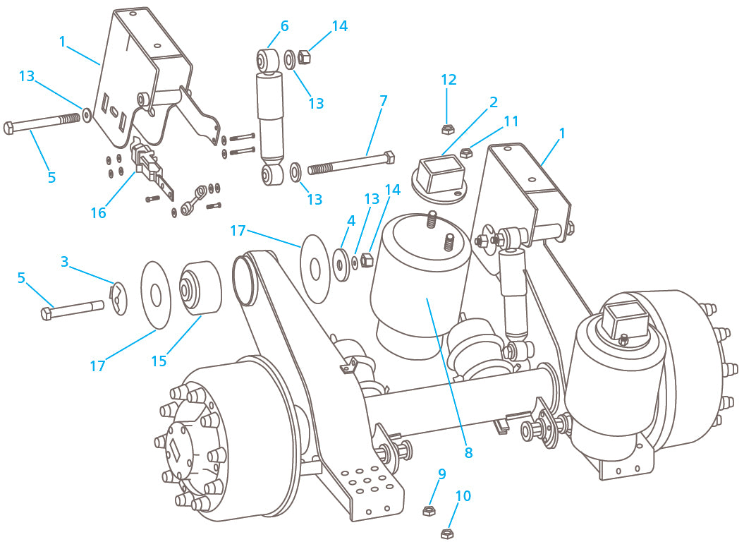 MERITOR RIDESTAR FS - OVERSLUNG AIR SUSPENSION – Truck and Trailer Spares