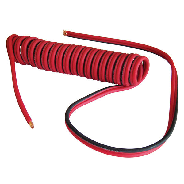 2 CORE BATTERY CHARGER COIL (4.6m) - 1 x short, 1 x long tail - bare e ...
