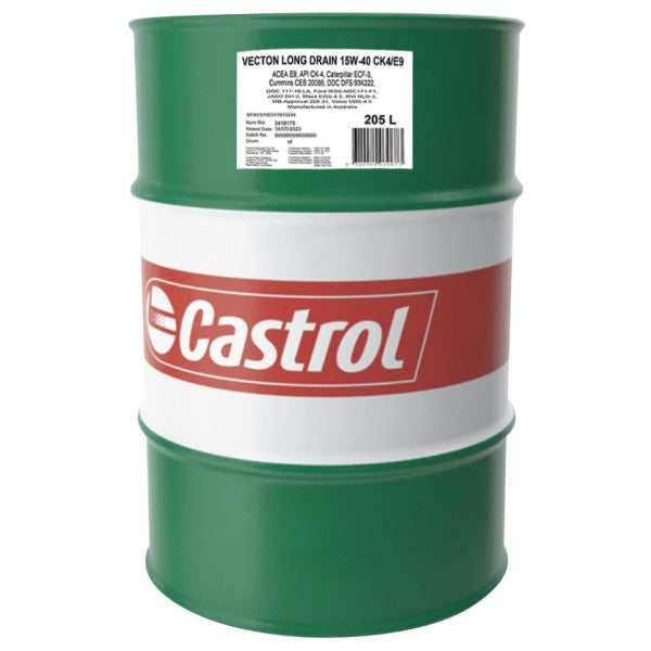 Castrol Vecton Long Drain 15W-40 CK-4/E9 Engine Oil 205L - 3418175 ...